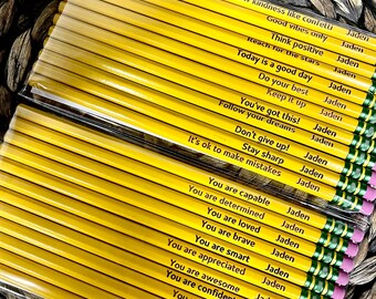 Affirmation and Positivity Pencils | School Pencil | #2 Ticonderoga - Etsy