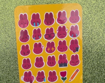 Self-care Bunny Vinyl Sticker Sheet: Planner, Journal, Laptop - Etsy