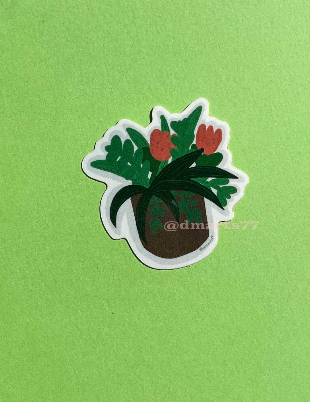 Flower Pot Sticker - Etsy