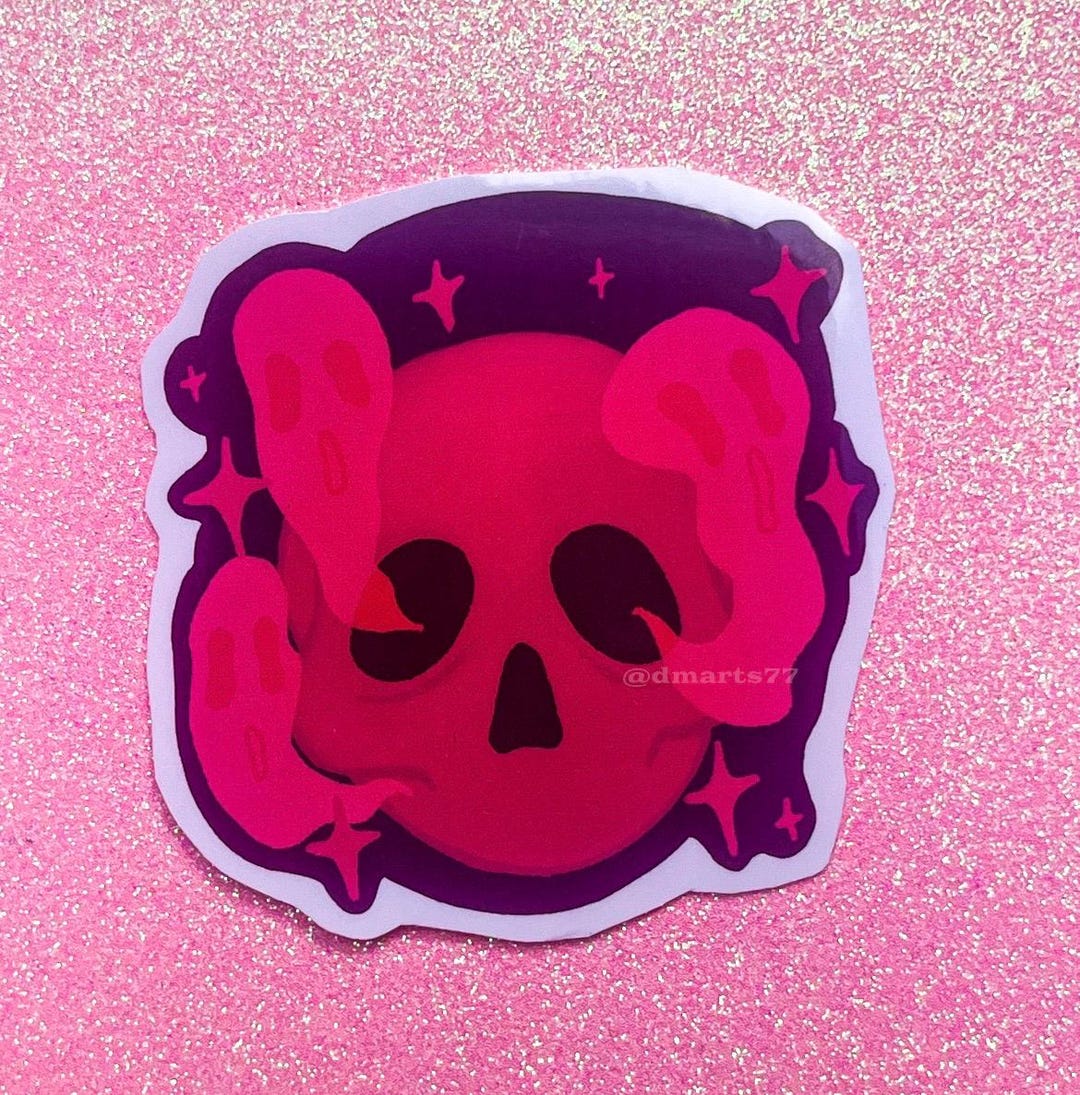 Ghost Skull Sticker - Etsy