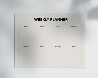 Neutral Weekly Schedule (printable, Digital) - Etsy