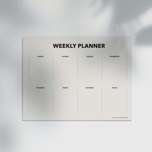 Neutral Weekly Planner (printable, Digital) - Etsy