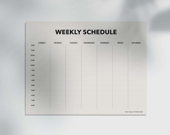 Neutral Weekly Planner printable, Digital - Etsy