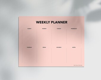 Neutral Weekly Planner printable, Digital - Etsy