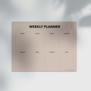 Neutral Weekly Planner (printable, Digital) - Etsy