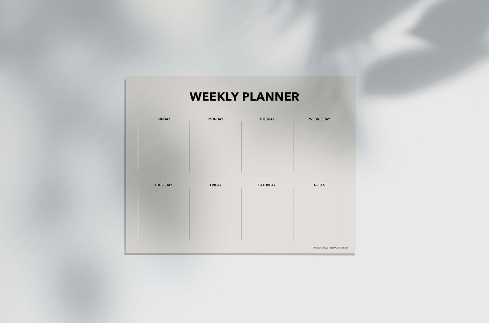 Neutral Weekly Planner (printable, Digital) - Etsy