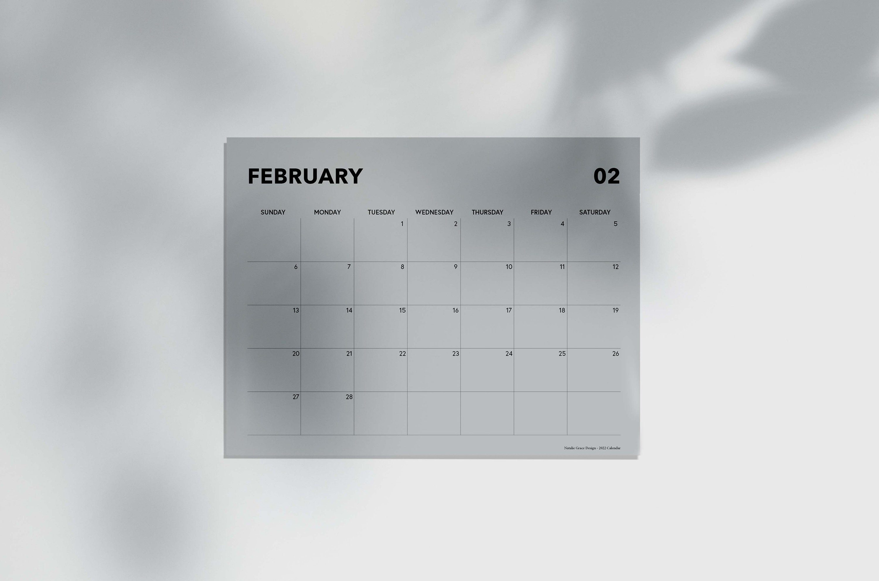 2025 Neutral Monthly Calendar dated, Printable, Digital - Etsy