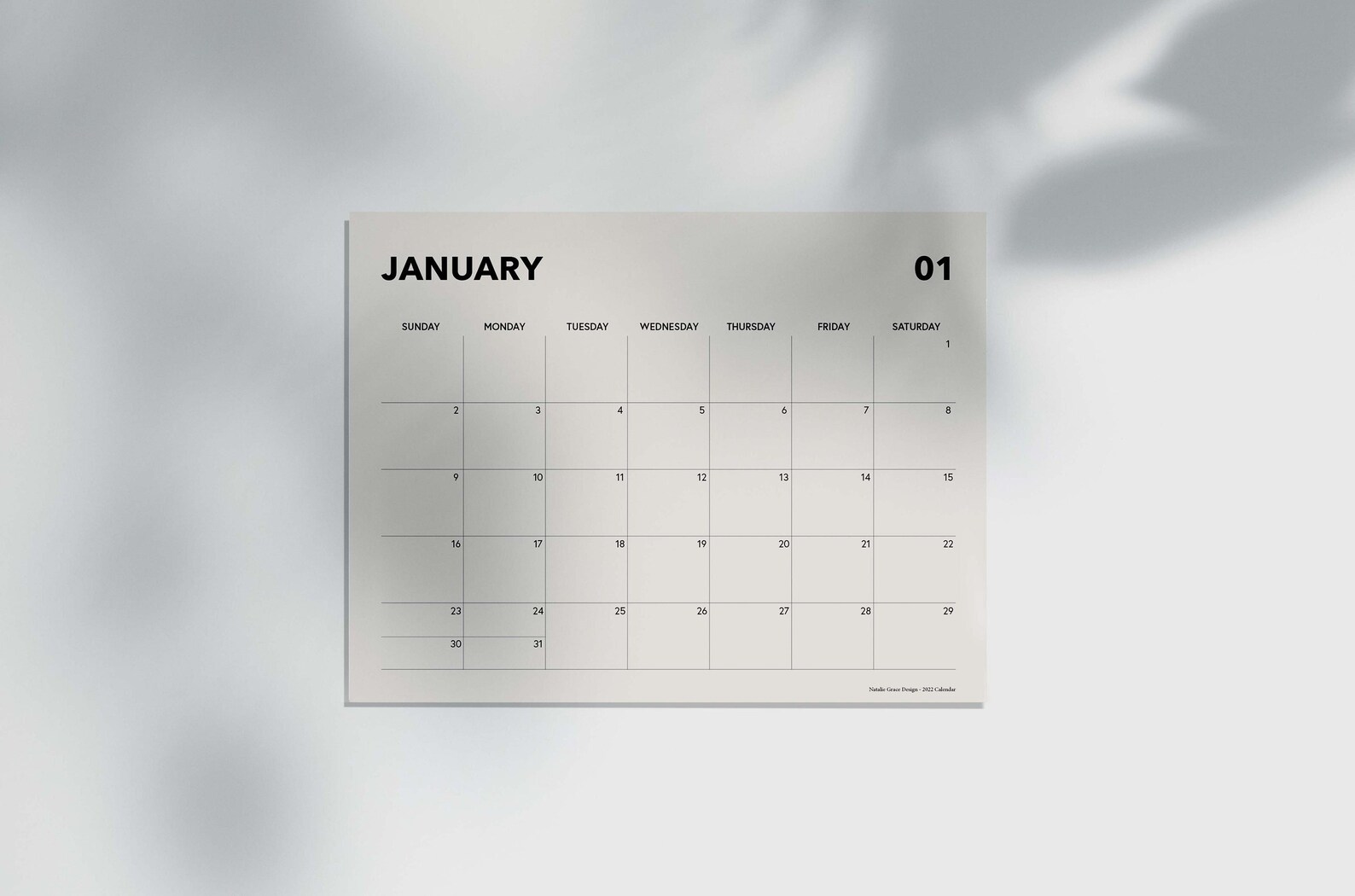 2025 Neutral Monthly Calendar dated, Printable, Digital - Etsy