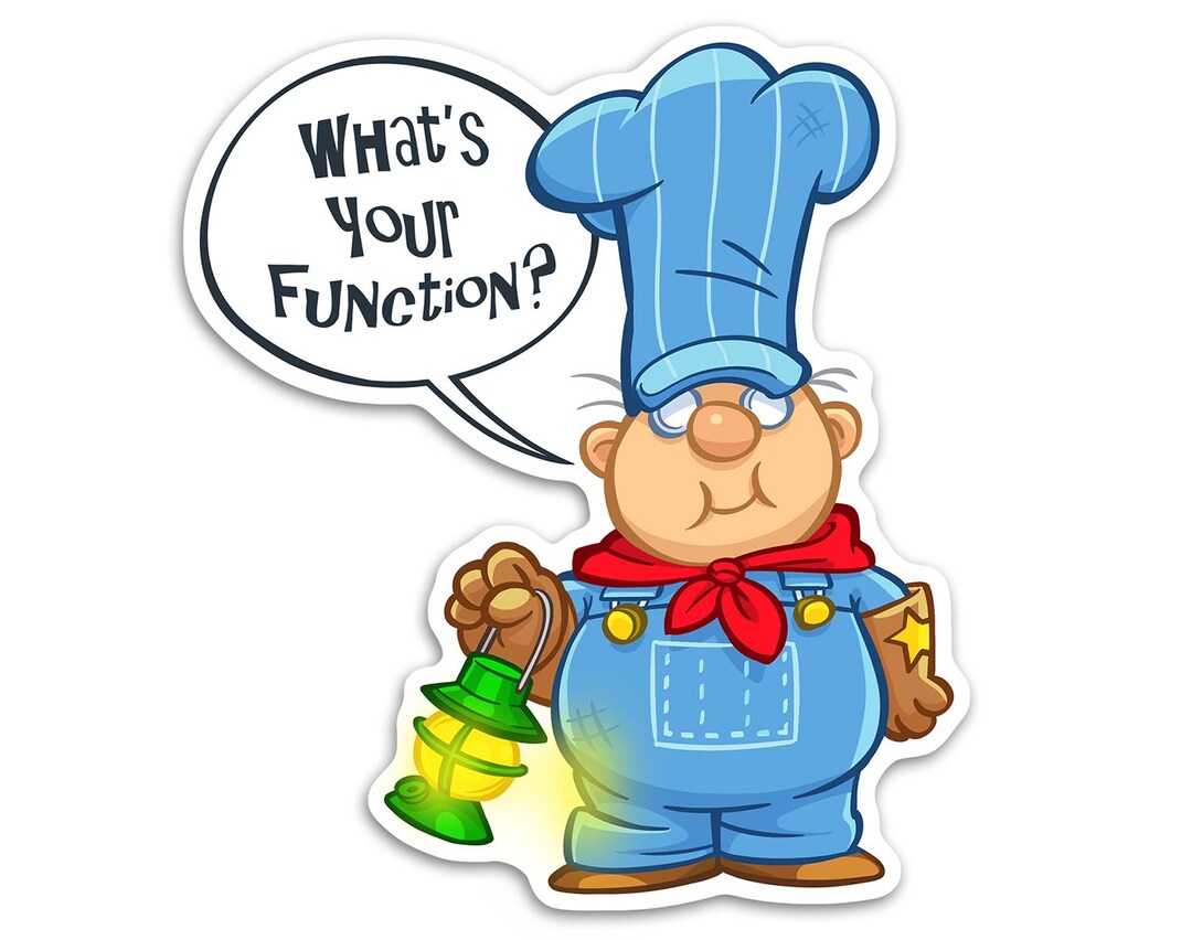 What's Your Function? Vinyl Sticker, Laptop Sticker, Water Bottle ...