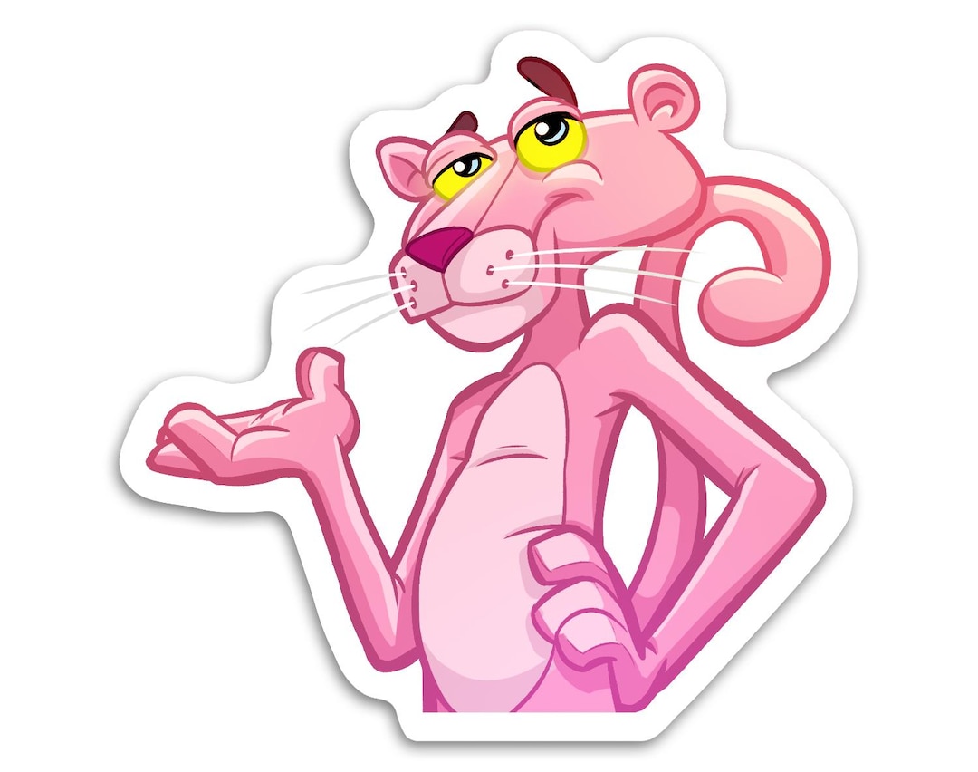 Pink Panther Sticker - Vinyl Sticker, Laptop Sticker, Water Bottle ...