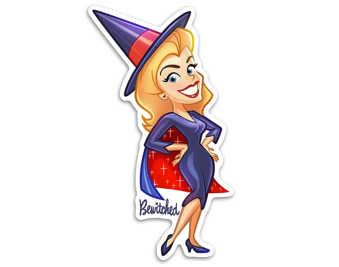 Samantha From Bewitched - Vinyl Sticker, Laptop Sticker, Water Bottle ...