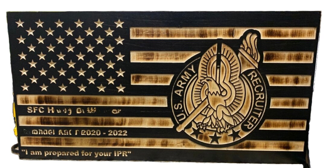 Army Recruiter American Flag I USAREC I PCS Gift I Recruiter - Etsy