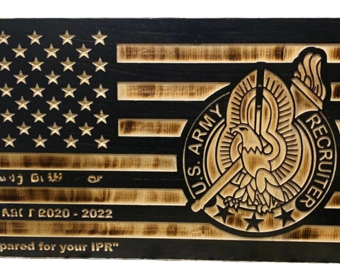 Army Recruiter American Flag I USAREC I PCS Gift I Recruiter - Etsy