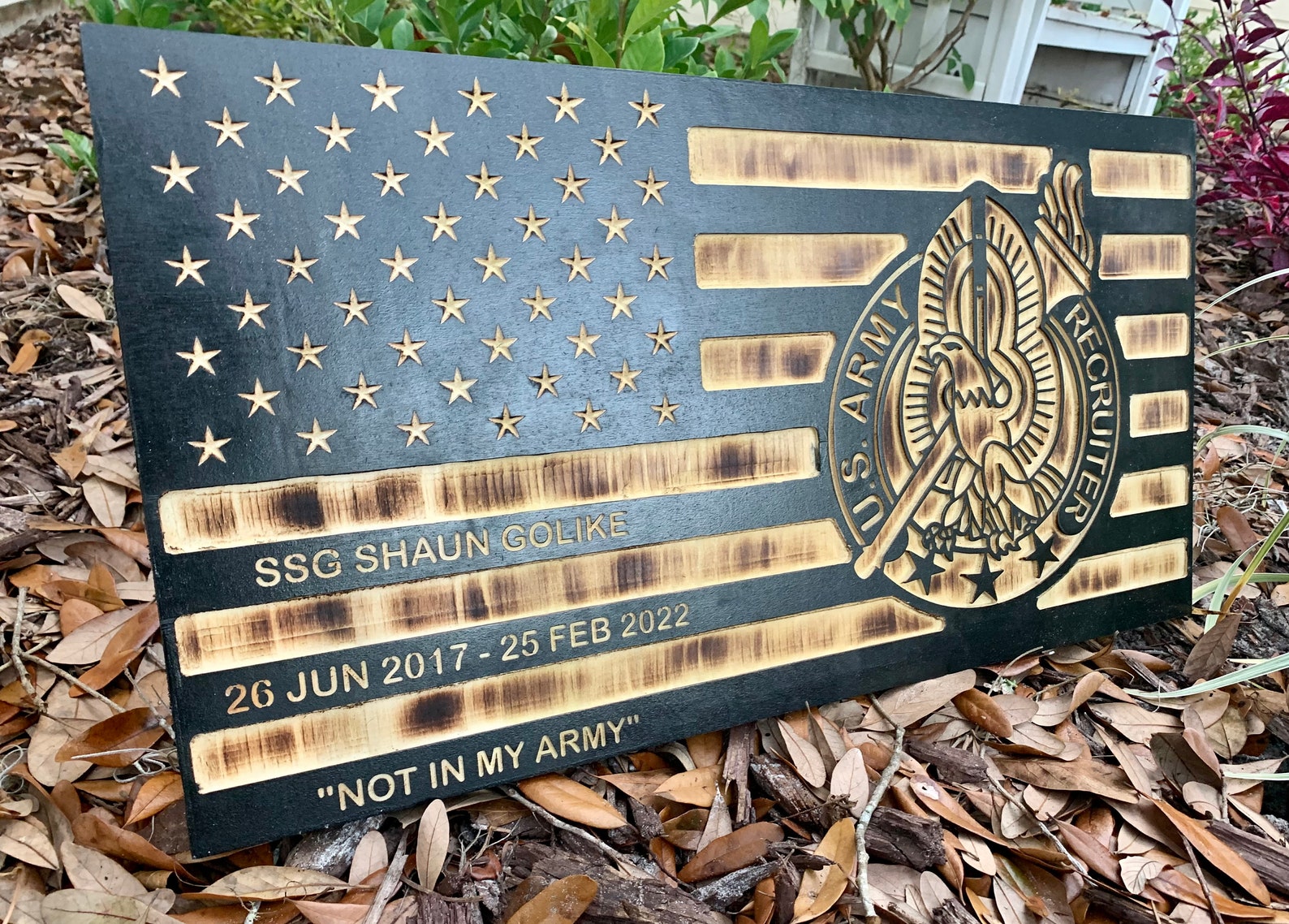 Army Recruiter American Flag I USAREC I PCS Gift I Recruiter - Etsy