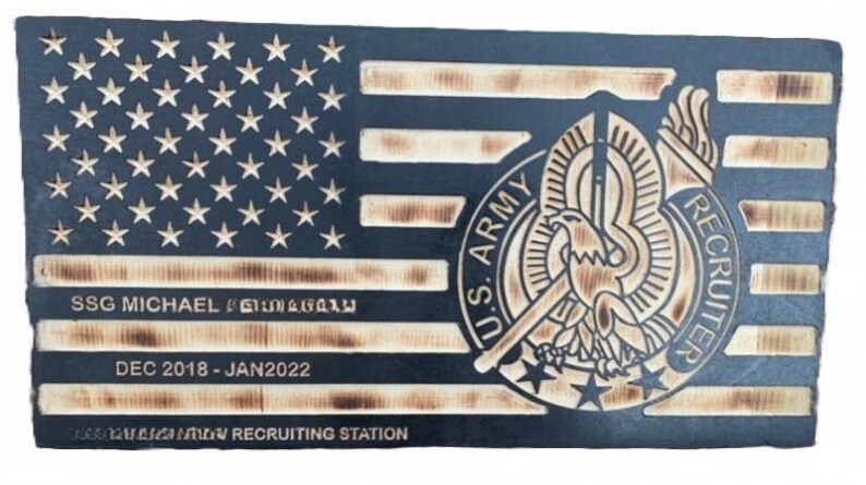 Army Recruiter American Flag I USAREC I PCS Gift I Recruiter - Etsy