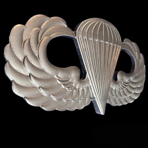 3D Wooden Carved Airborne Subdued Badge | Wall Hanging | Parachutist ...