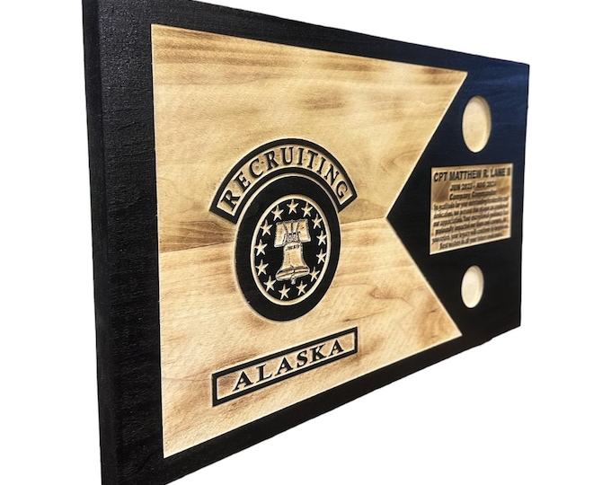 Custom Guidon Plaque L Military Farewell Gift L Handmade Hardwood ...