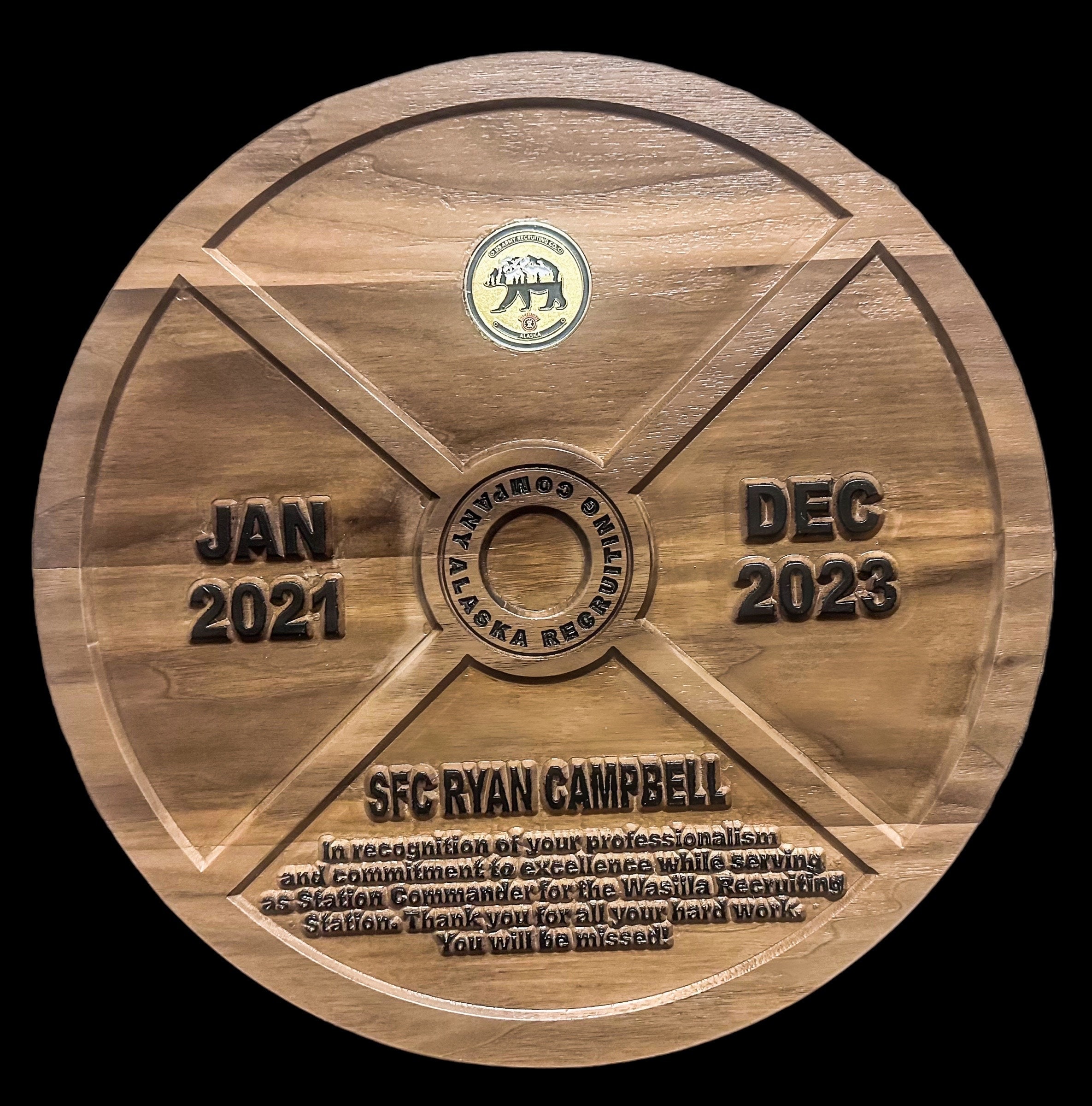 Custom Engraved Hardwood Wooden Barbell Plate Personalized Gym Decor ...