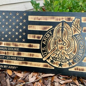 Army Recruiter American Flag I USAREC I PCS Gift I Recruiter - Etsy