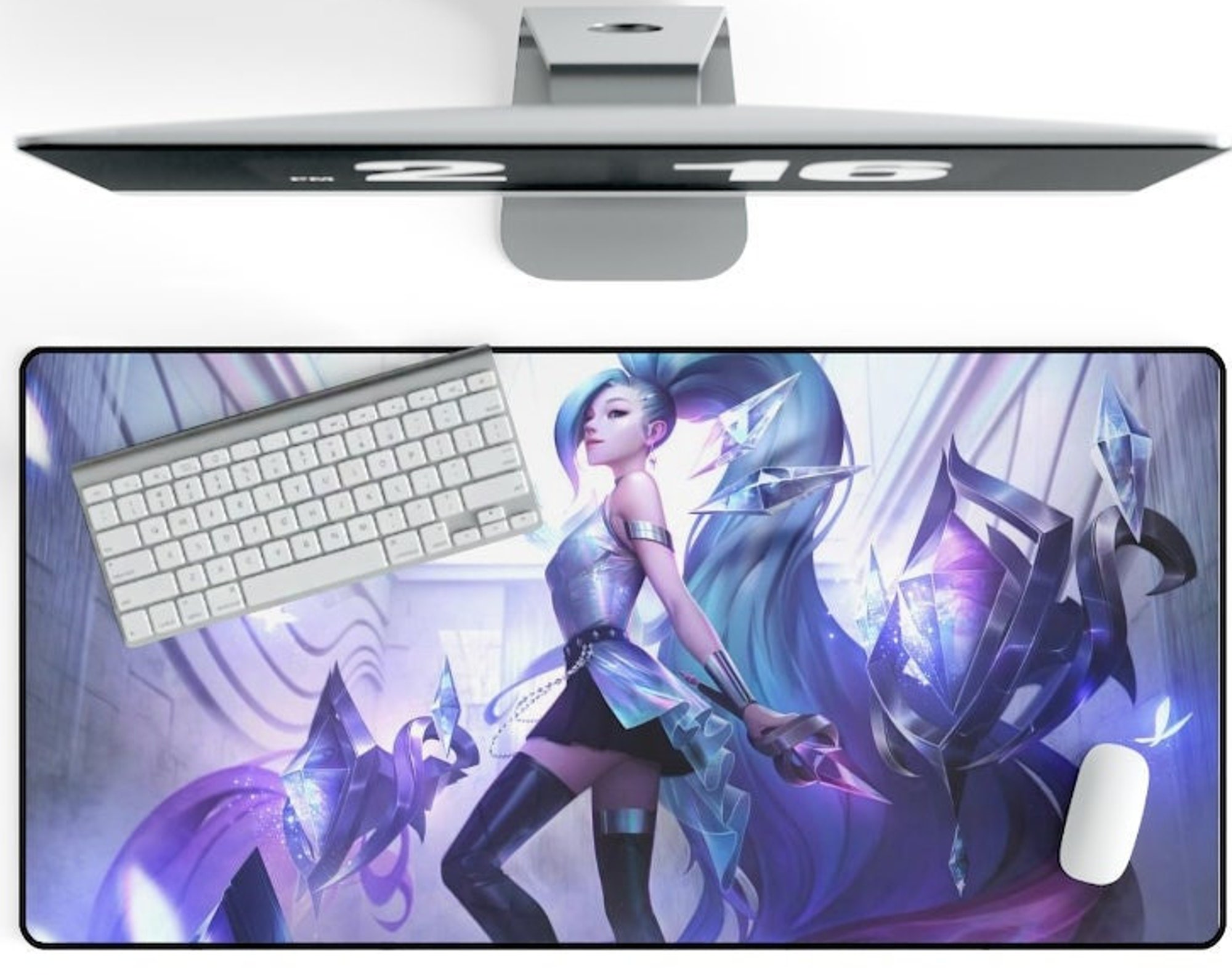 KDA All Out Seraphine Superstar League Of Legends Desk Mat & Mouse Pad ...