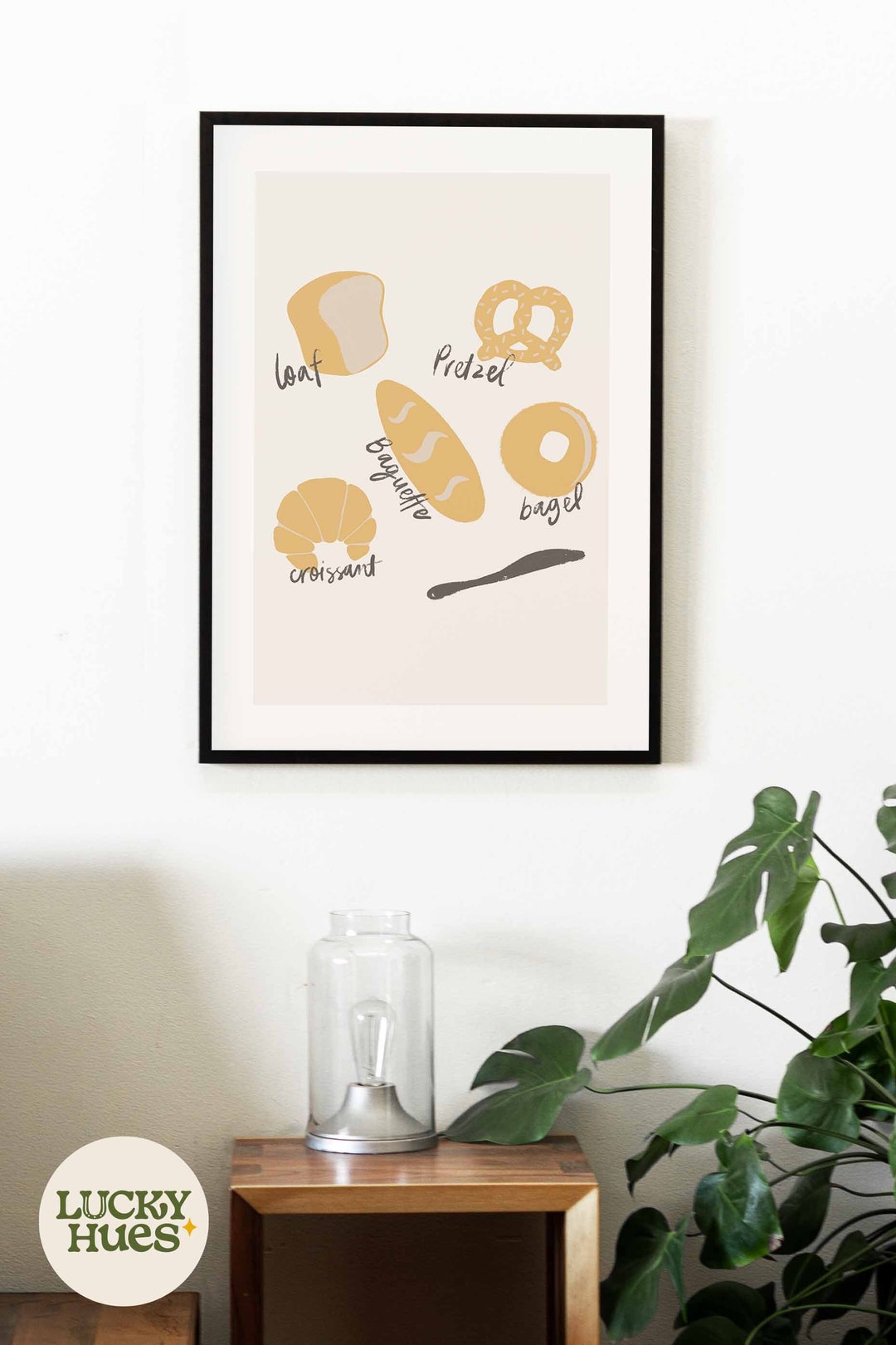 Good Carbs Wall Art Print, Digital Download Print, Bread Art, Printable ...
