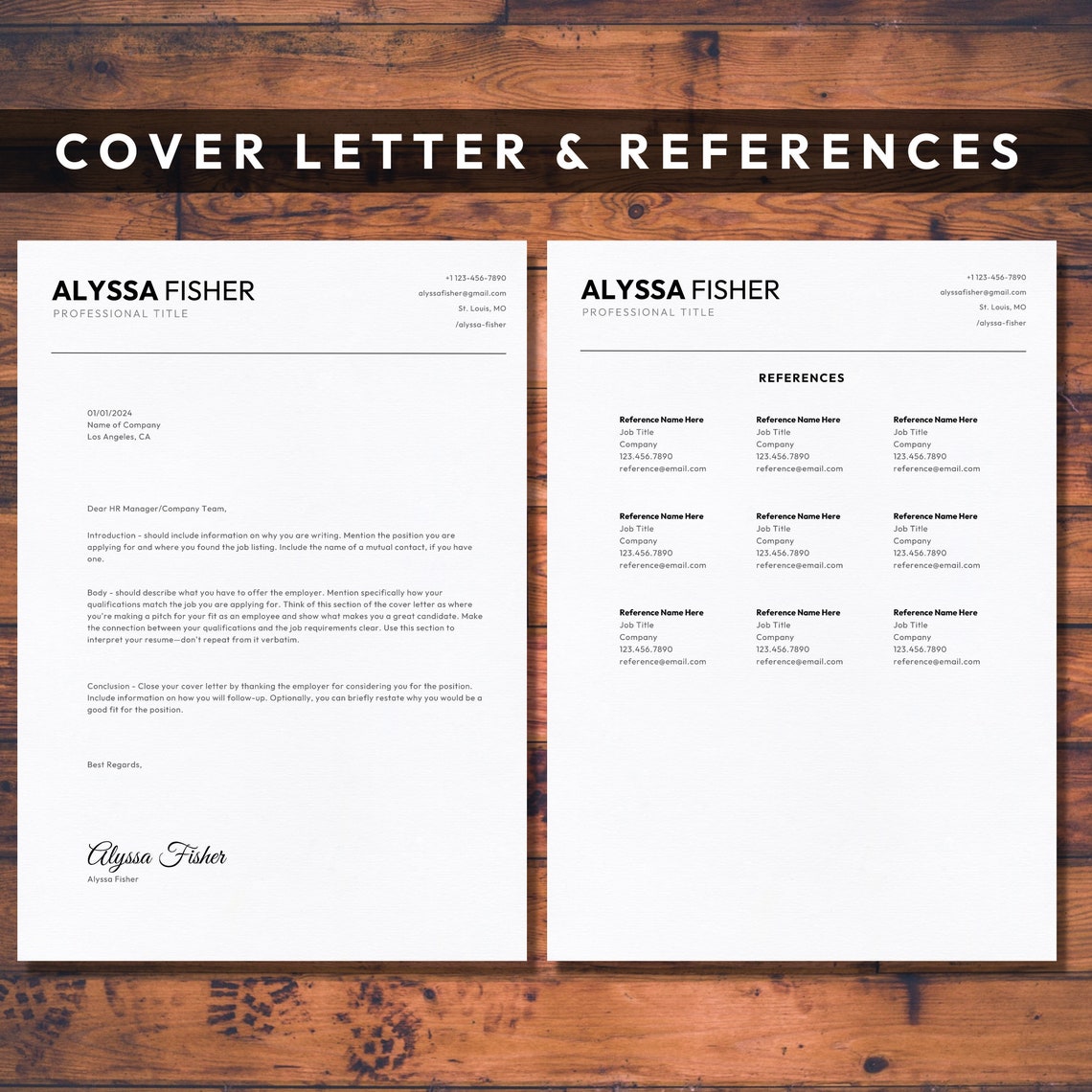2024 Clean Modern Resume Template Google Docs ATS Friendly Word Resume ...