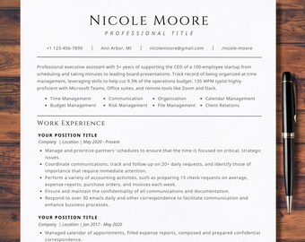 2024 ATS Friendly Resume Template Google Docs Resume Professional ...