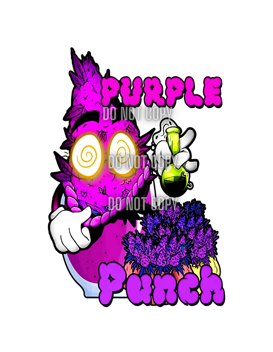 Purple Punch Marijuana Ready to Press Sublimation/dtf Heat Transfer for ...