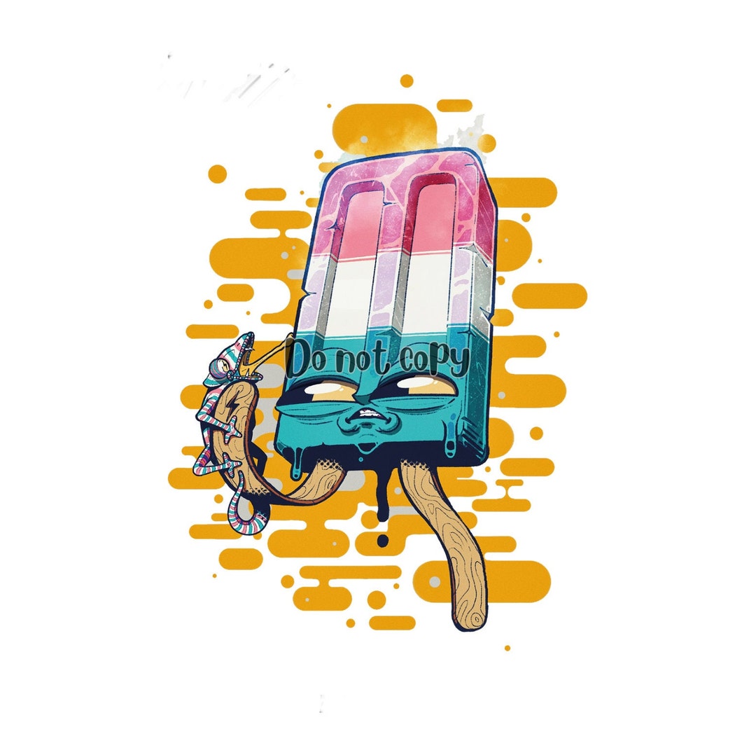 Trippy Ice Pop Ready to Press Sublimation/dtf Heat Transfer for Shirts ...