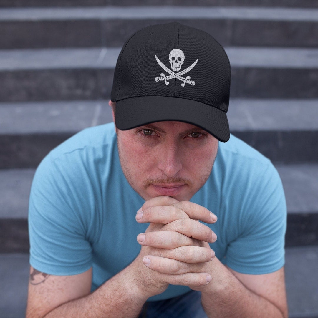 Pirate Skull & Crossbones Swords Unisex Adjustable Hat Fun Unique ...