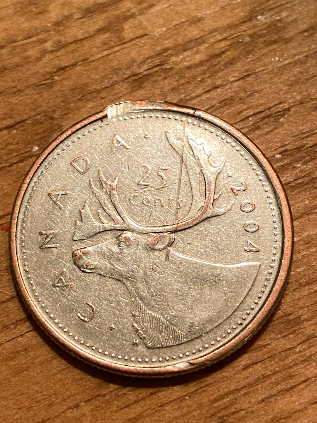 Ultra Rare 2004 Canadian Quarter Error Coin, Off-set, Strike Marks, - Etsy