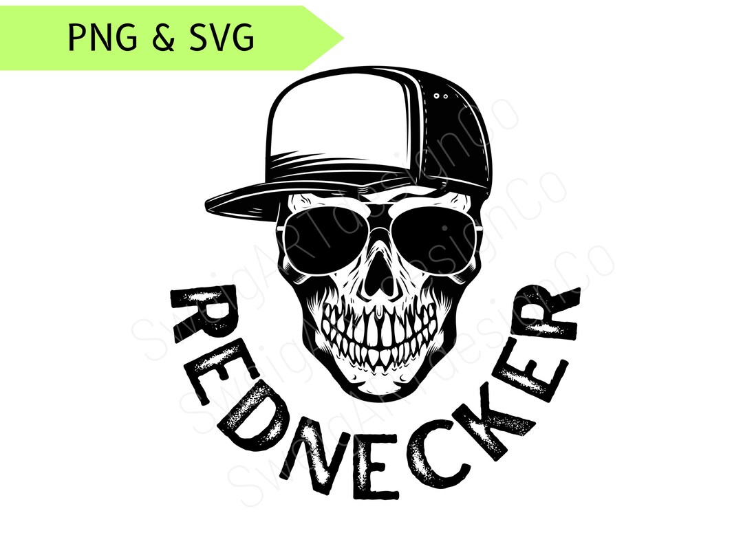Rednecker Skull - Country Music PNG and SVG Image Files - Etsy