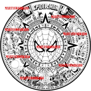 Spiderman Like Aztec Calendar, Jpg, Eps, Svg, Jpg. for CNC or Laser - Etsy