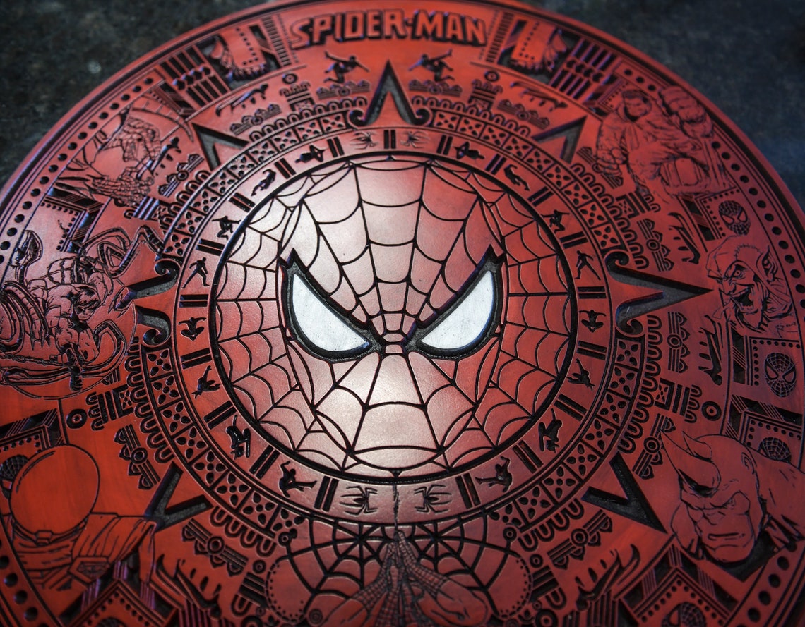 Spiderman Like Aztec Calendar Jpg Eps Svg Dxf Jpg. for - Etsy