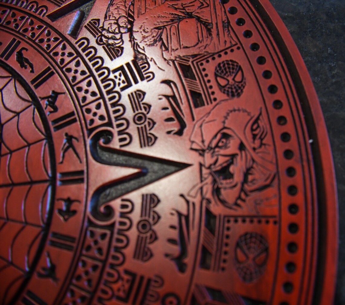 Spiderman Like Aztec Calendar Jpg Eps Svg Dxf Jpg. for - Etsy
