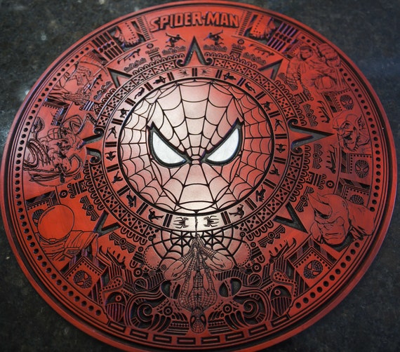 Spiderman Like Aztec Calendar Jpg Eps Svg Dxf Jpg. for - Etsy