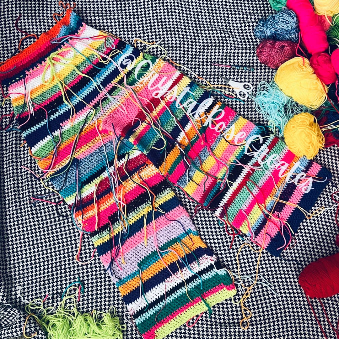 Custom Adult Scrap Yarn Crochet Pants - Etsy