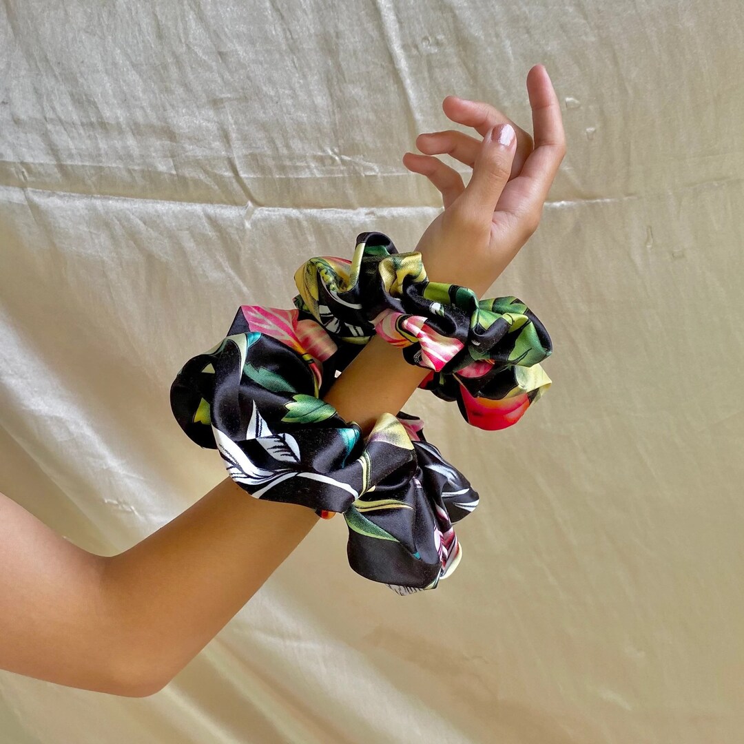 ANE Oversized Satin Scrunchie Jumbo Extra Large Blue, Green, Yellow ...