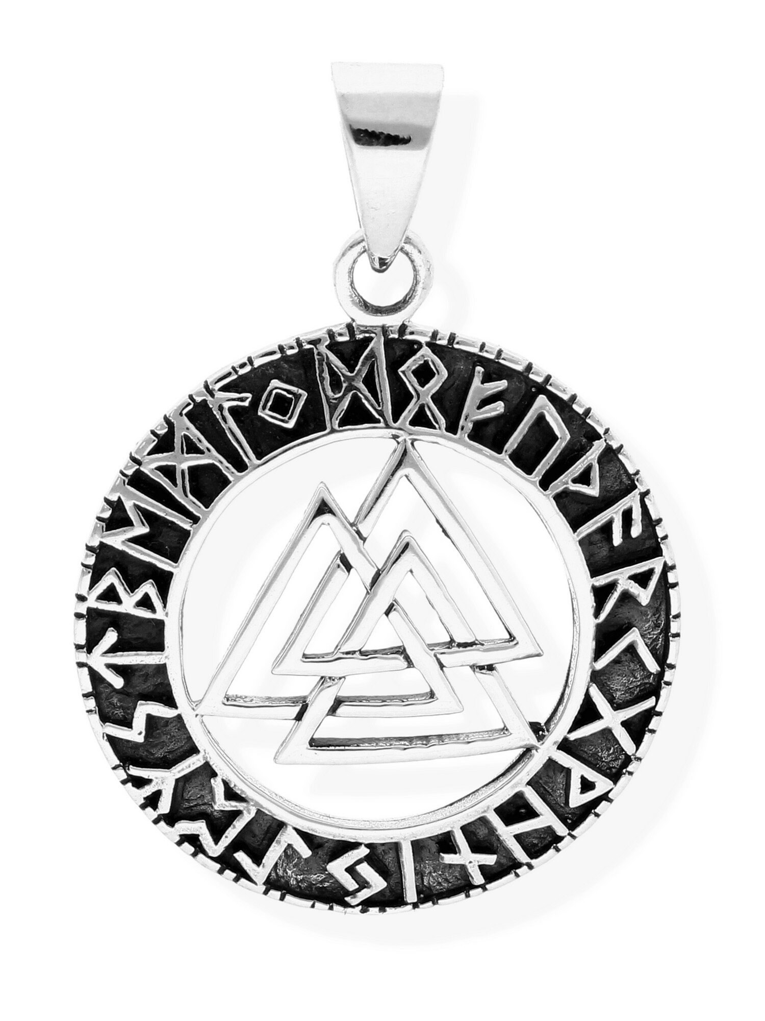 Vitalisman Unisex Amulet Necklace Pendant Celtic Valknut With Runes ...