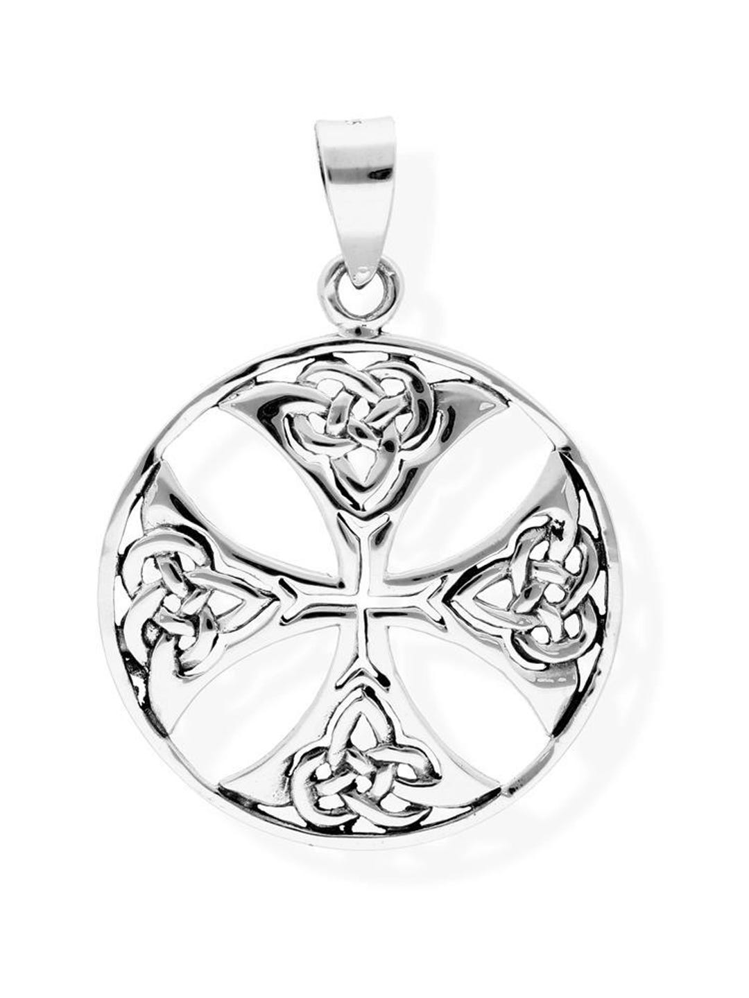 Amulet Pendant Celtic St. Patrick Cross Made of 925 Sterling Silver ...