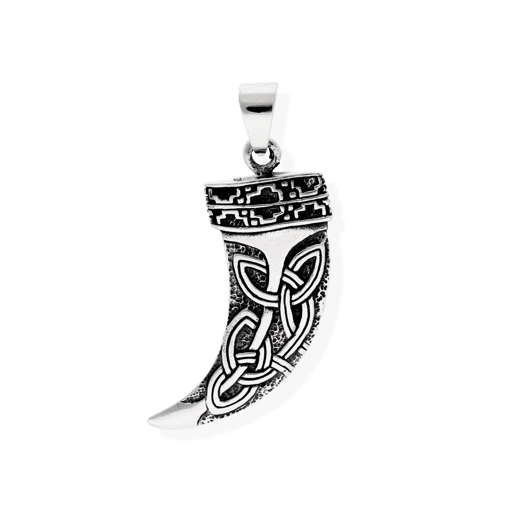 Amulet Necklace Pendant Chain Pendant Celtic Claw Tooth 925 Sterling ...