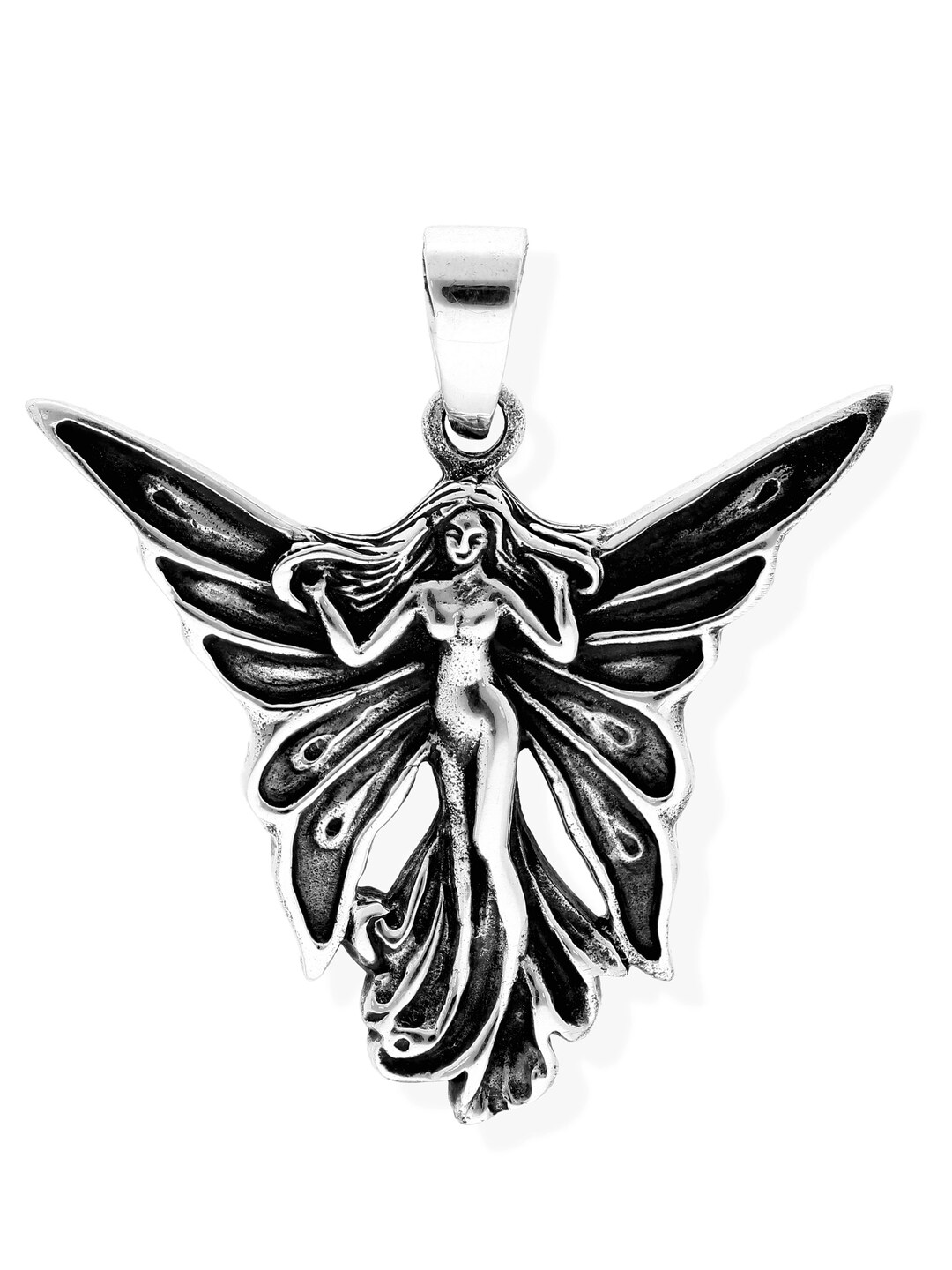 Amulet Pendant Heavenly Elf Made of 925 Sterling Silver Blackened 36062 ...