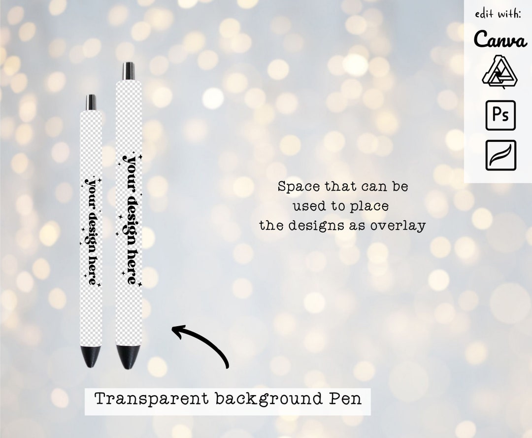 Small and Large Pen PNG Mockup, Transparent Background Product Pen ...
