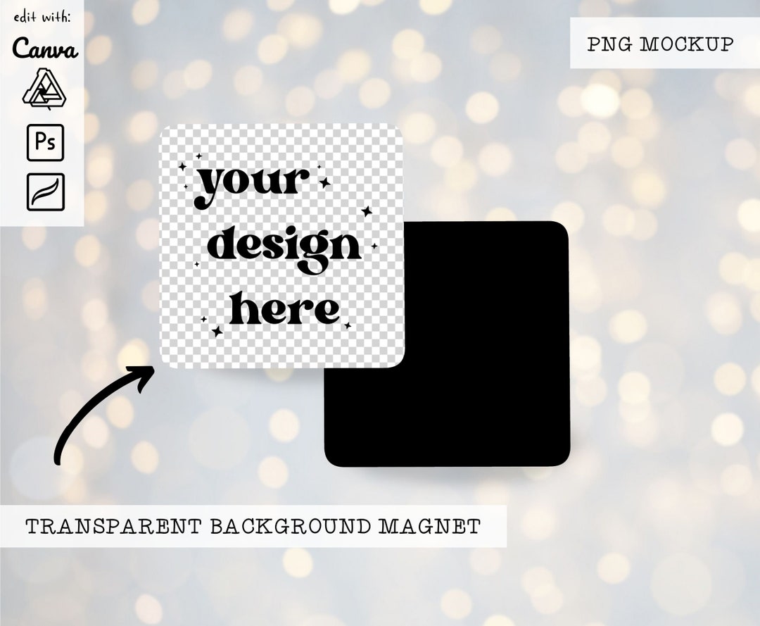 Square Magnets Png Mockup, Magnet With Transparent Background Product ...