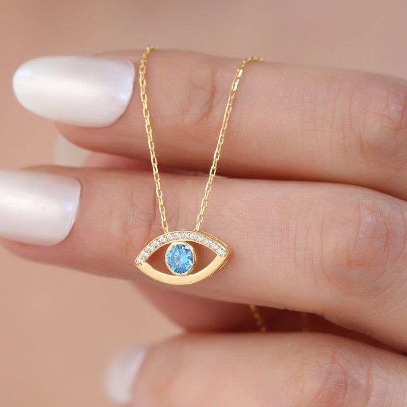 Diamond Blue Eye Bracelet - Etsy