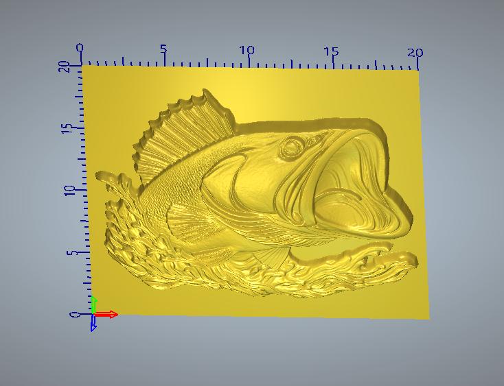 Bass Fish Stl File for CNC Router - Etsy