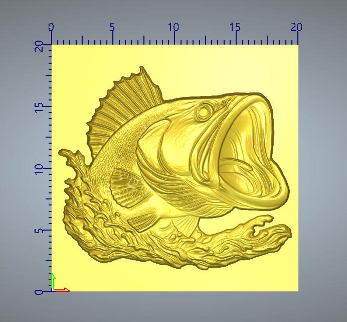 Bass Fish Stl File for CNC Router - Etsy
