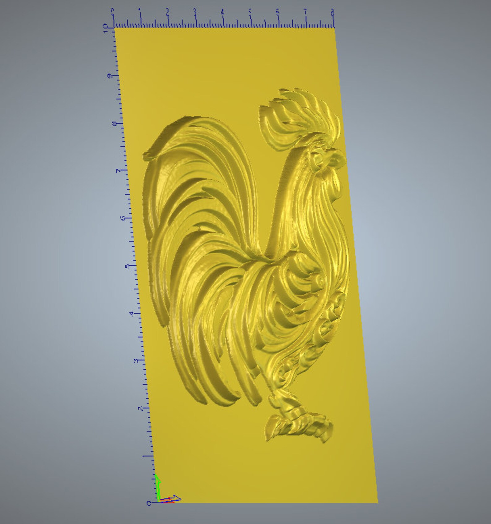 Rooster Stl File for CNC Router - Etsy