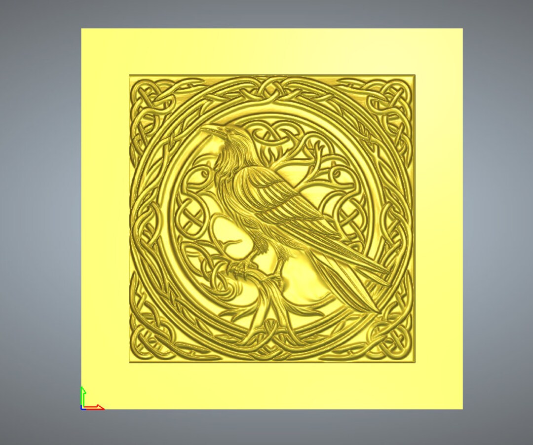 Raven in Celtic Tree Stl File for CNC Router - Etsy