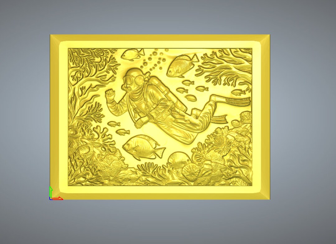 Scuba Diver Stl File for CNC Router - Etsy